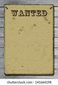 Old Western Wanted Sign Isolated On Stock Illustration 260540039 ...