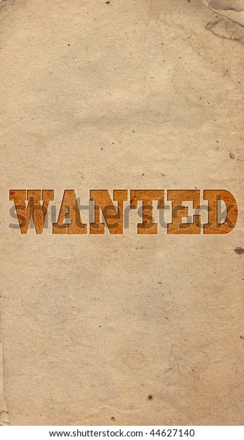 Wanted Old Wanted Paper Textures Space Stock Illustration 44627140 ...