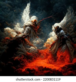 War Between Heaven Hell Stock Illustration 2200831119 | Shutterstock