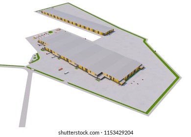 Warehouse Complex 3d Rendering Stock Illustration 1153429204 | Shutterstock