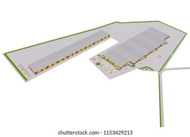 Warehouse Complex 3d Rendering Stock Illustration 1153429204 | Shutterstock