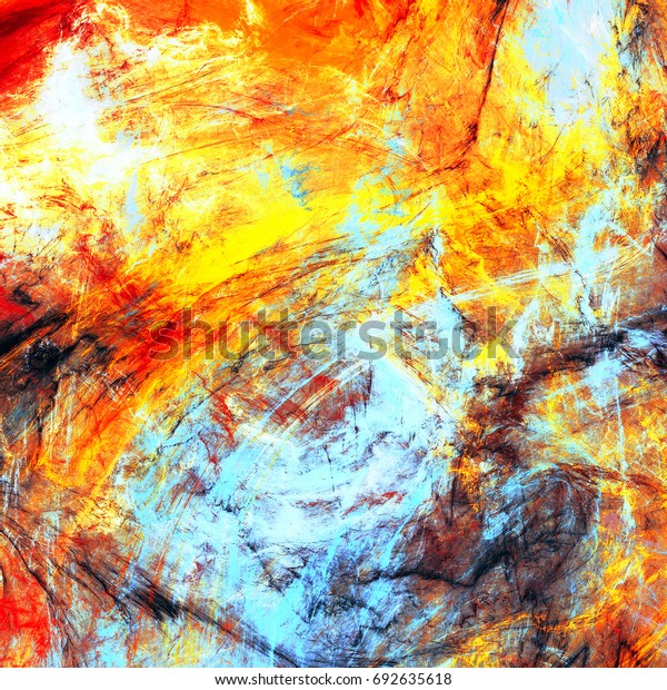 Warm Texture Bright Artistic Splashes Abstract : illustration de stock ...