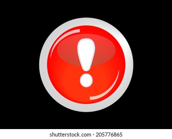 Warning Button Stock Illustration 205776871 | Shutterstock
