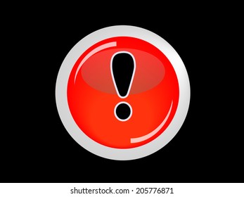 Warning Button Stock Illustration 205776871 | Shutterstock