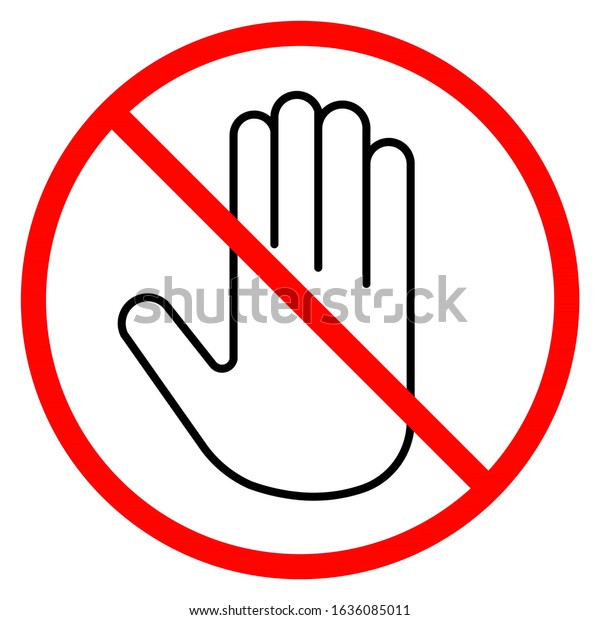 Warning Do Not Use Wet Hands 스톡 일러스트 1636085011