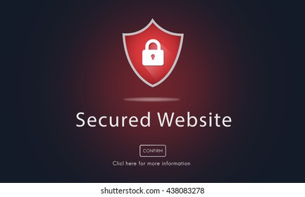 Warning Security Alert Warning Secured Website Stock Illustration ...