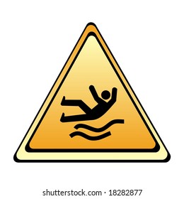 Warning Beware Falling Height Symbol Sign 库存矢量图（免版税）1727750866 ...