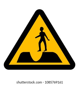 Warning Sign Caution Depth Level Isolated Stock Illustration 1085769161 ...