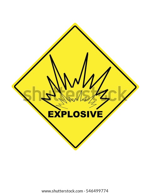 Warning Sign Explosive Compounds Stock Illustration 546499774 ...