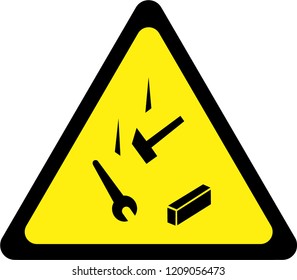 Falling Object Sign Warning Icon Stock Vector (Royalty Free) 436422175 ...