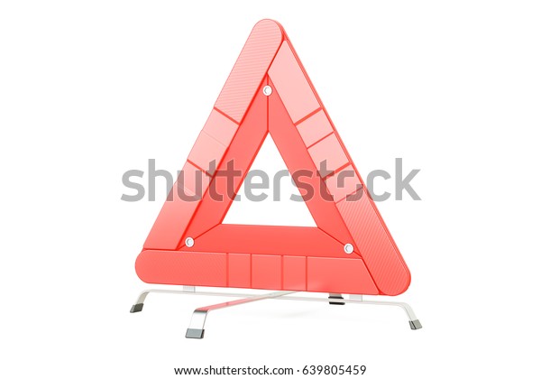 Warning Triangle 3d Rendering Isolated On Stock Illustration 639805459 ...