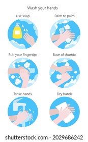 113 Sequence Of Wash Hands Images, Stock Photos & Vectors | Shutterstock