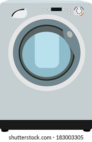 Front Loading Automatic Washing Machine Washing Stock Vector (Royalty ...