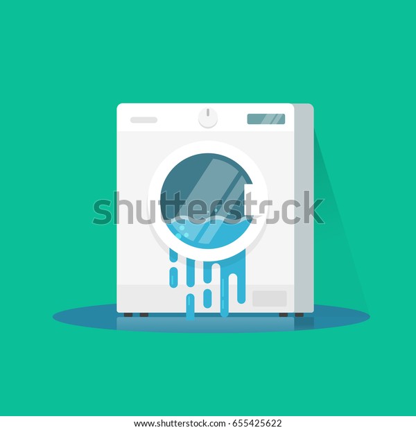 Washing Machine Broken Illustration Flat Cartoon Stock Illustration ...