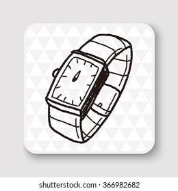 Watch Doodle Drawing Stock Vector (Royalty Free) 282769169
