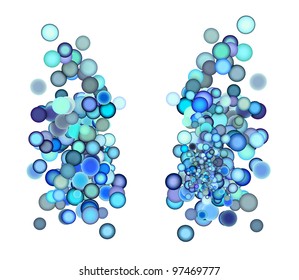 Water 3d Render Strings Floating Balls Stock Illustration 97469777 ...