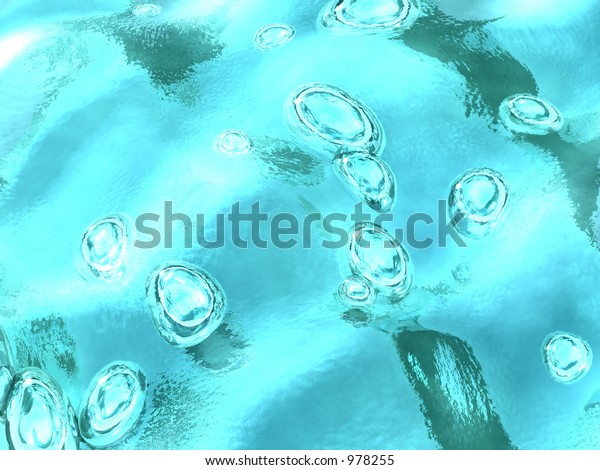 Water Bubbles Light Blue Liquid Cg Stock Illustration 978255 | Shutterstock