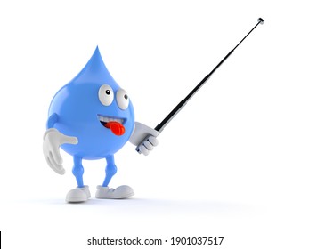 Water Drop Character Holding Pointer Stick Stock Illustration ...