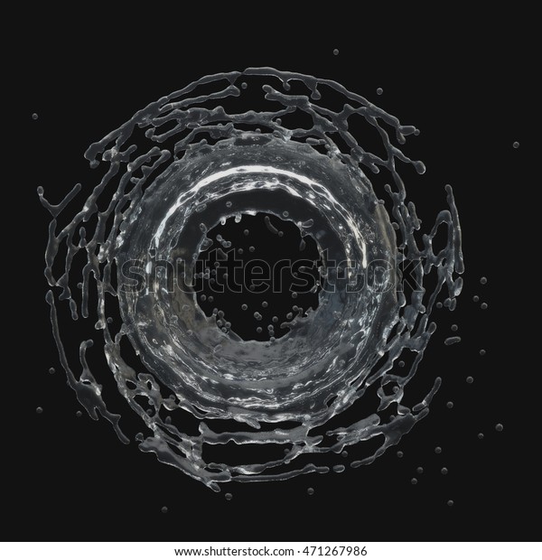 Water Drop Radial 3d Rendering Stock Illustration 471267986 | Shutterstock