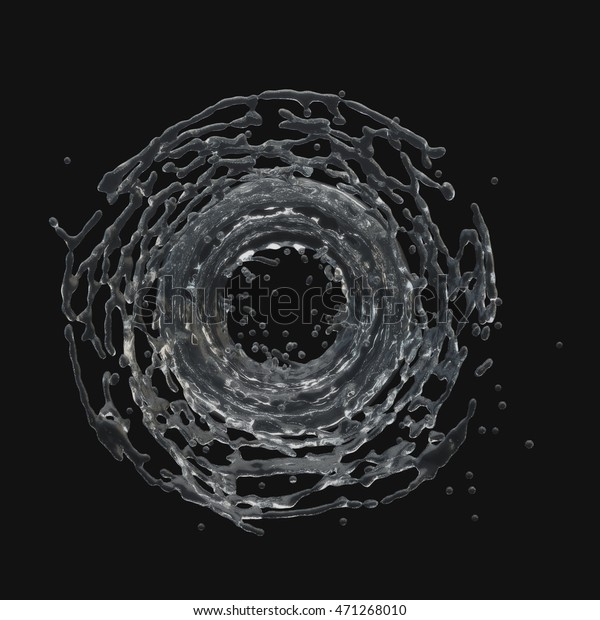 Water Drop Radial 3d Rendering Stock Illustration 471268010 | Shutterstock