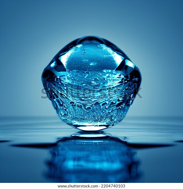 Water Drop Splash Effect Wavy Water Stock Illustration 2204740103 ...