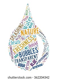 Water Drop Word Cloud Concept On Stock Illustration 362204342 ...