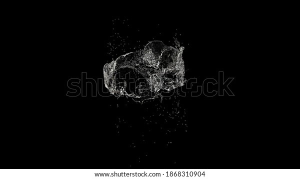 Water Drops Collide Create Splash On Stock Illustration 1868310904 ...