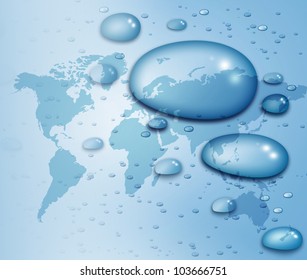 Water Drops Map World Stock Illustration 103666751 | Shutterstock