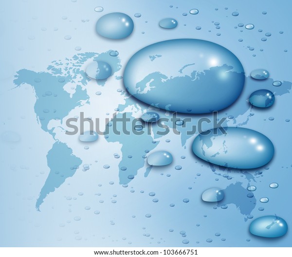 Water Drops Map World Stock Illustration 103666751 | Shutterstock