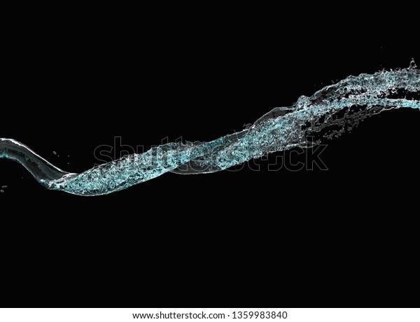 Water Flow 3d Rendering Stock Illustration 1359983840 | Shutterstock