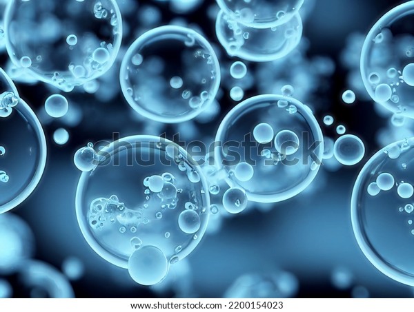 Water Splash Bubbles Background 3d Illustration Stock Illustration ...
