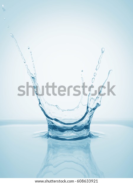 Water Splash Isolated 3d Render Stock Illustration 608633921 | Shutterstock