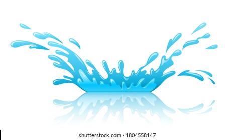 Cartoon Water Drop Splash Vector Illustration: เวกเตอร์สต็อก (ปลอดค่า ...