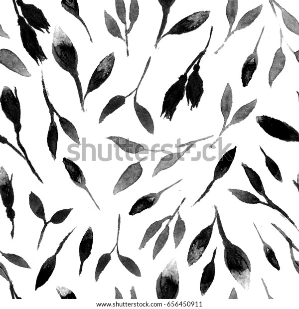 Watercolor Bud Repeat Pattern Seamless Pattern: стоковая иллюстрация ...