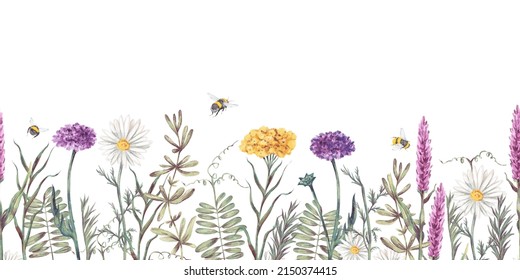 Watercolor Hand Drawn Simple Horizontal Seamless Stock Illustration ... Watercolor Hand Drawn Simple Horizontal Seamless Stock Illustration ...
