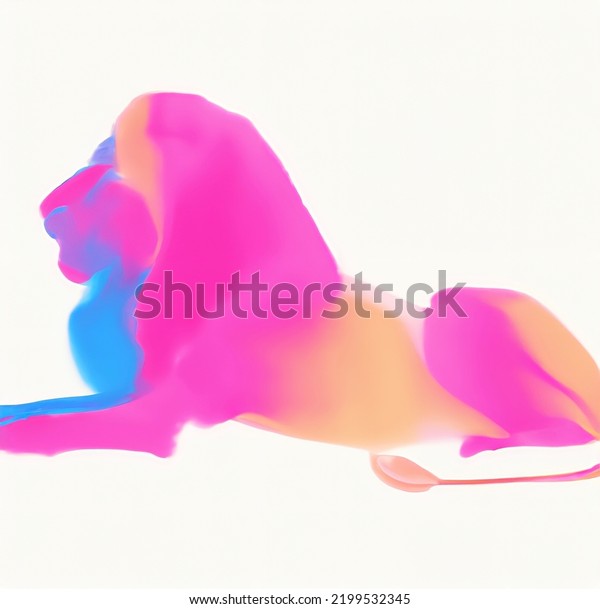 Watercolor Lion Minimalist Sleek Depiction Lion Stock Illustration ... Watercolor Lion Minimalist Sleek Depiction Lion Stock Illustration ...