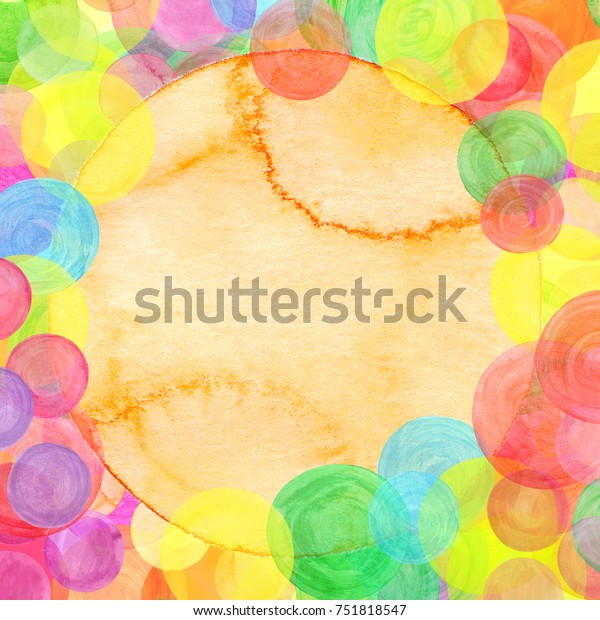 Watercolor Simple Polka Dot Pattern Abstract Stock Illustration ...