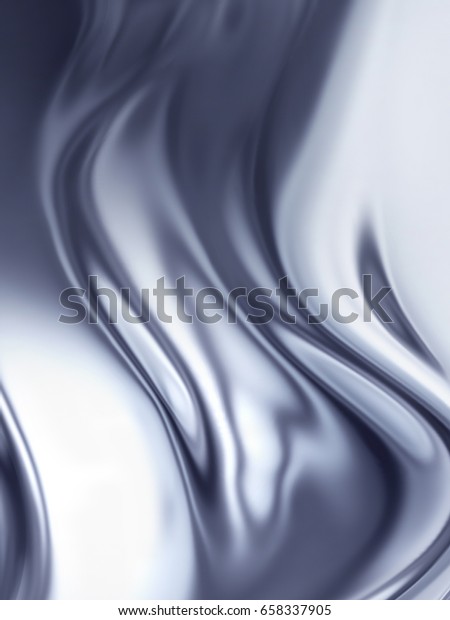 Wave Blue Chrome Background 3d Image Stock Illustration 658337905 ...