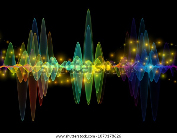 Wave Function Series Artistic Abstraction Composed Stock Illustration ...