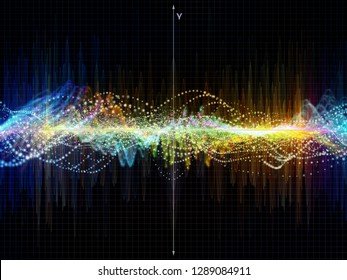 Wave Function Series Backdrop Design Colored Stock Illustration 1159638040
