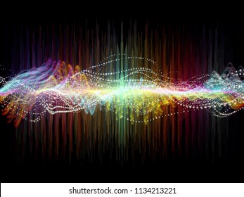 Wave Function Series Backdrop Design Colored Stock Illustration 1159638040