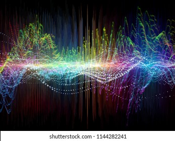 Wave Function Series Backdrop Design Colored Stock Illustration 1159638040