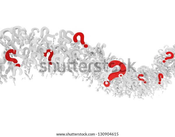 Wave Question Marks Isolated On White Stock Illustration 130904615 ...