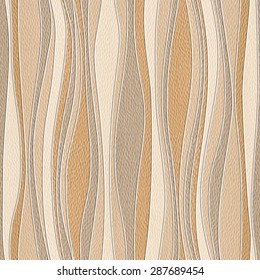 Waves Decoration Interior Wall Panel Pattern Stock Illustration ...