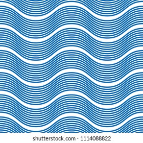 Waves Seamless Pattern Water Runny Curve Stock Illustration 1114088822 ...