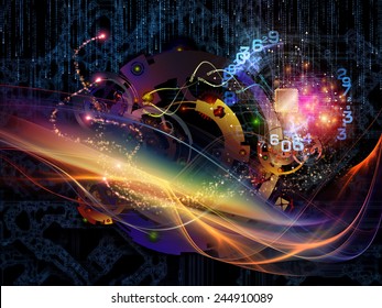 Waves Technology Series Design Composed Lights: ภาพประกอบสต็อก ...