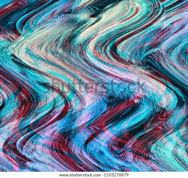 Wavey Brush Stroke Pixel Sort Glitch Stock Illustration 1103270879 ...