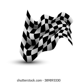 Waving Checkered Flag Stock Illustration 389893330 | Shutterstock