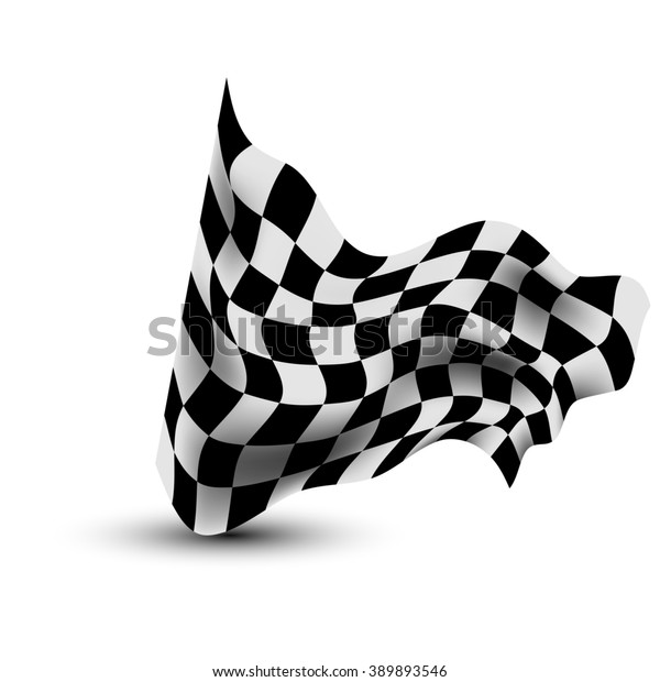 Waving Checkered Flag Stock Illustration 389893546 | Shutterstock