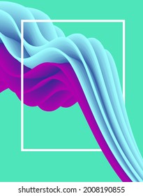 Wavy Line Design Frame Background Stock Illustration 2008190855 ...